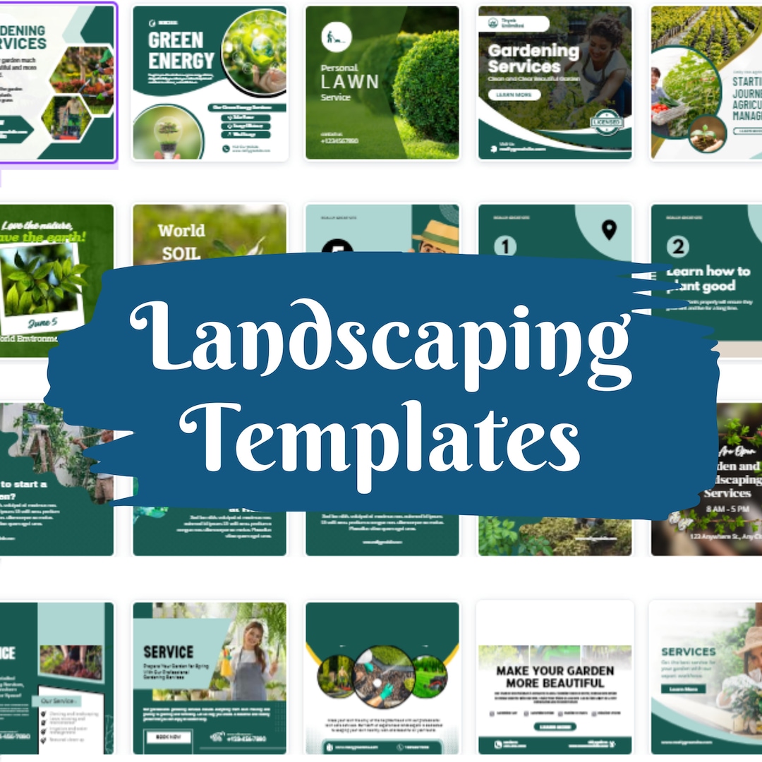 Landscape Business Social Media Templates – Canva Designs for Instagram ...