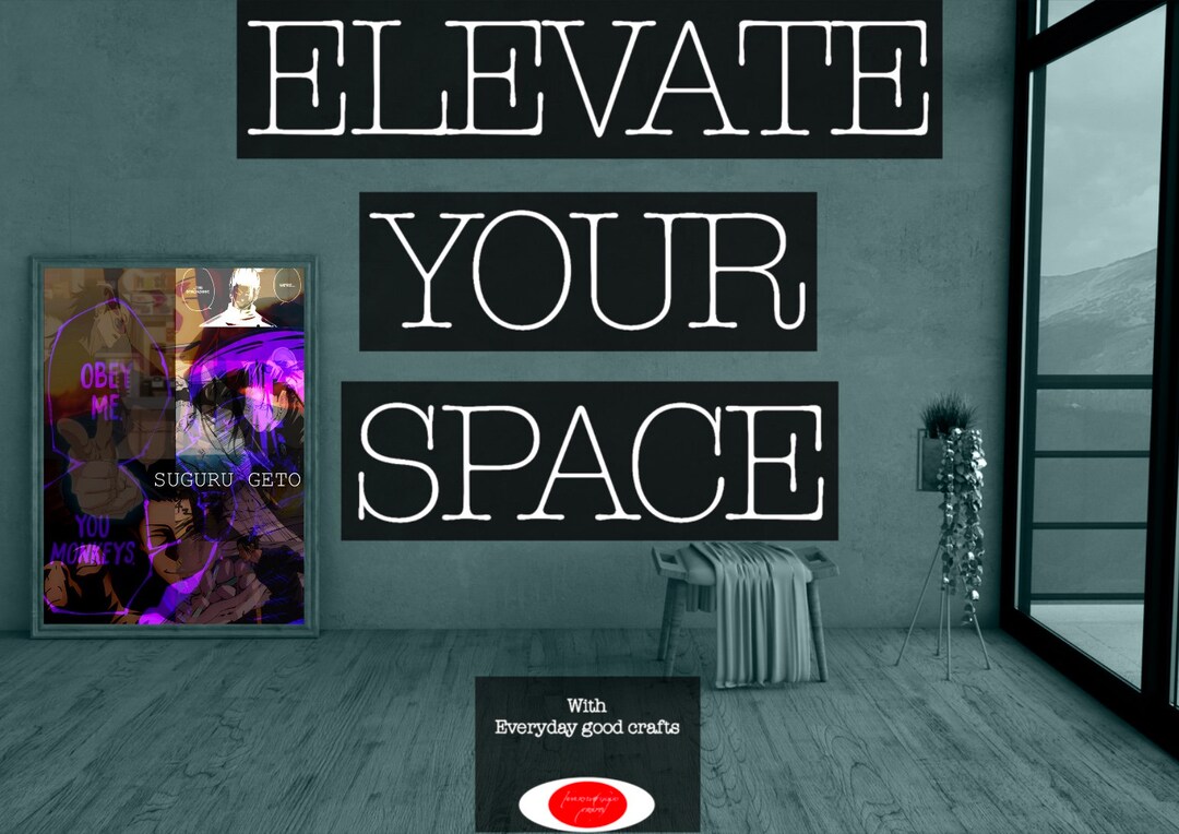 Vibrant Anime Geto Poster: Digital Art Poster Anime Wall Decor 5 Color ...