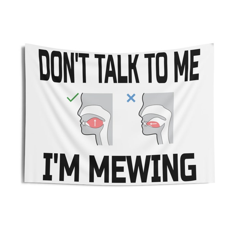 Mewing Tapestry Looksmaxxing Flag Tiktok Gift for Looksmaxxers Self ...