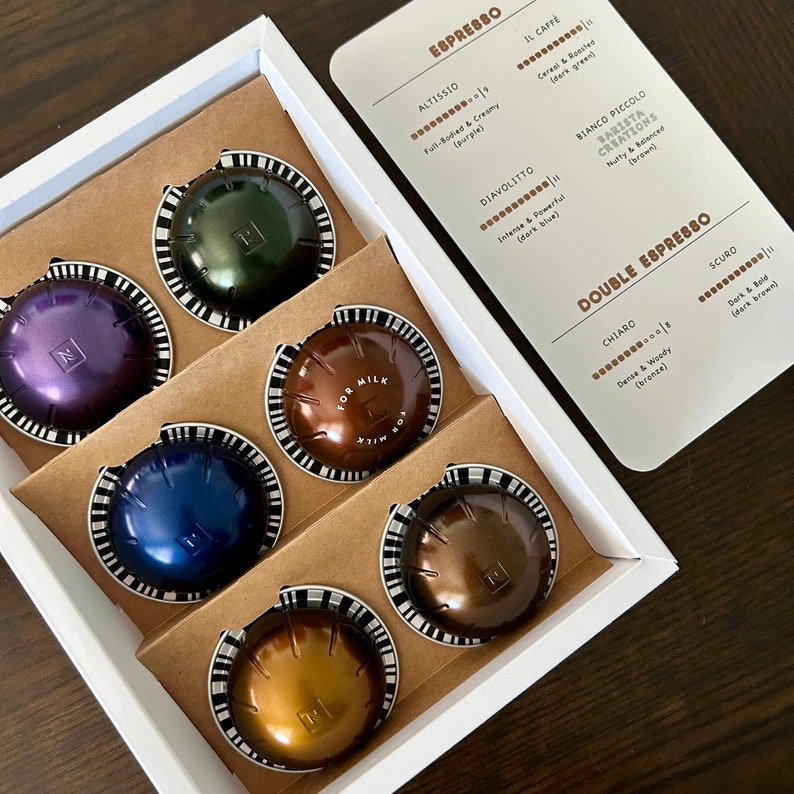 Nespresso Vertuo Espresso Sampler Flight Vertuoline Coffee Pod Gift Set ...