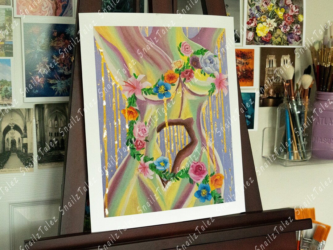 Fine Art Print, Body Painting, Canvas Print, Botanical Artwork, Home ...