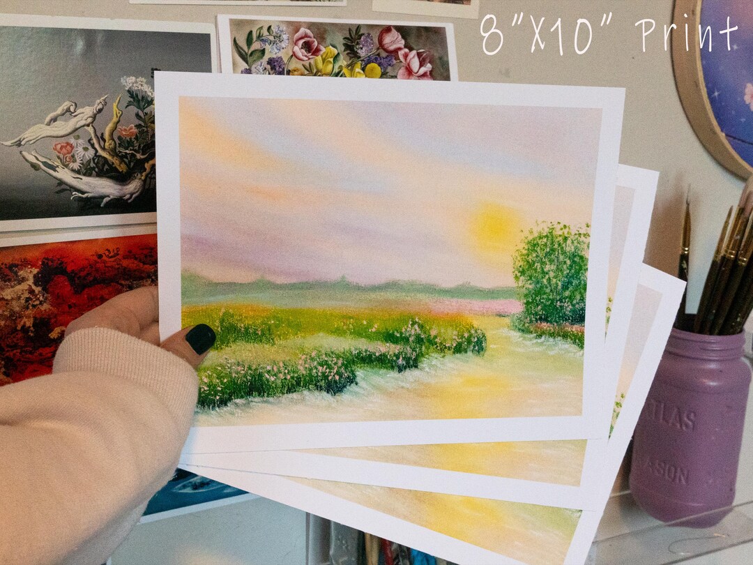 Florida Swamp Landscape, Pastel Landscape Print, Vintage Landscape ...