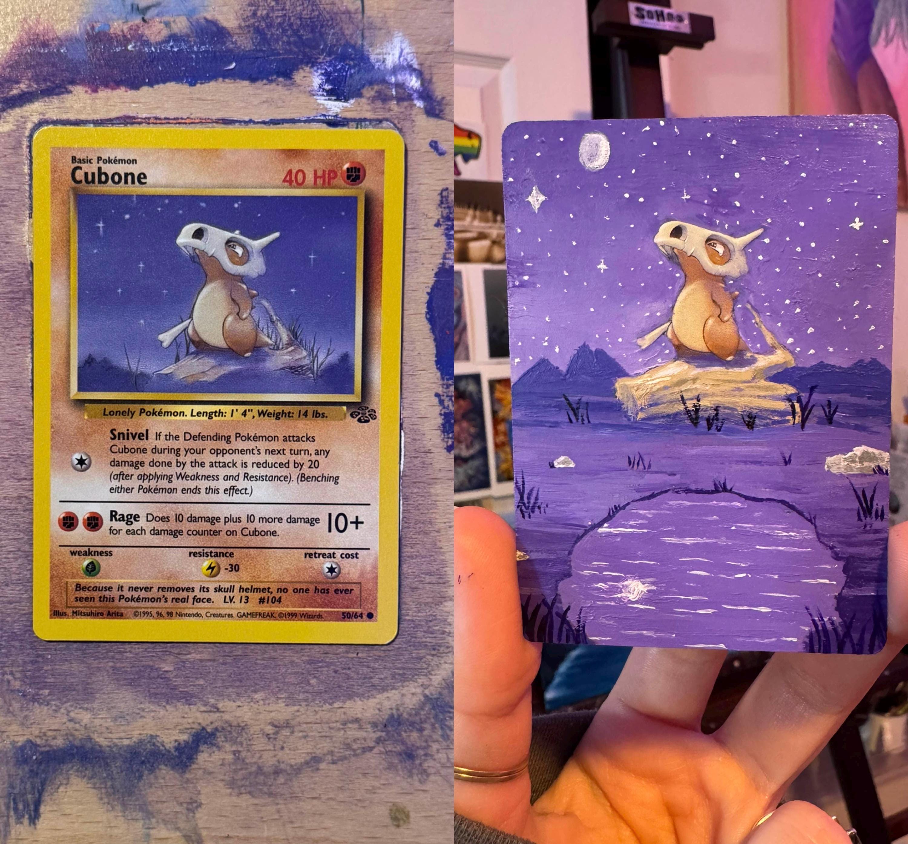 CUSTOM COMMISSION Hand-painted Pokemon Cards, Altered Pokemon Cards ...