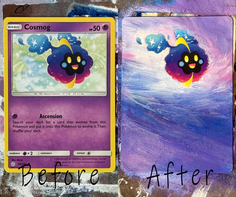CUSTOM COMMISSION Hand-painted Pokemon Cards, Altered Pokemon Cards ...