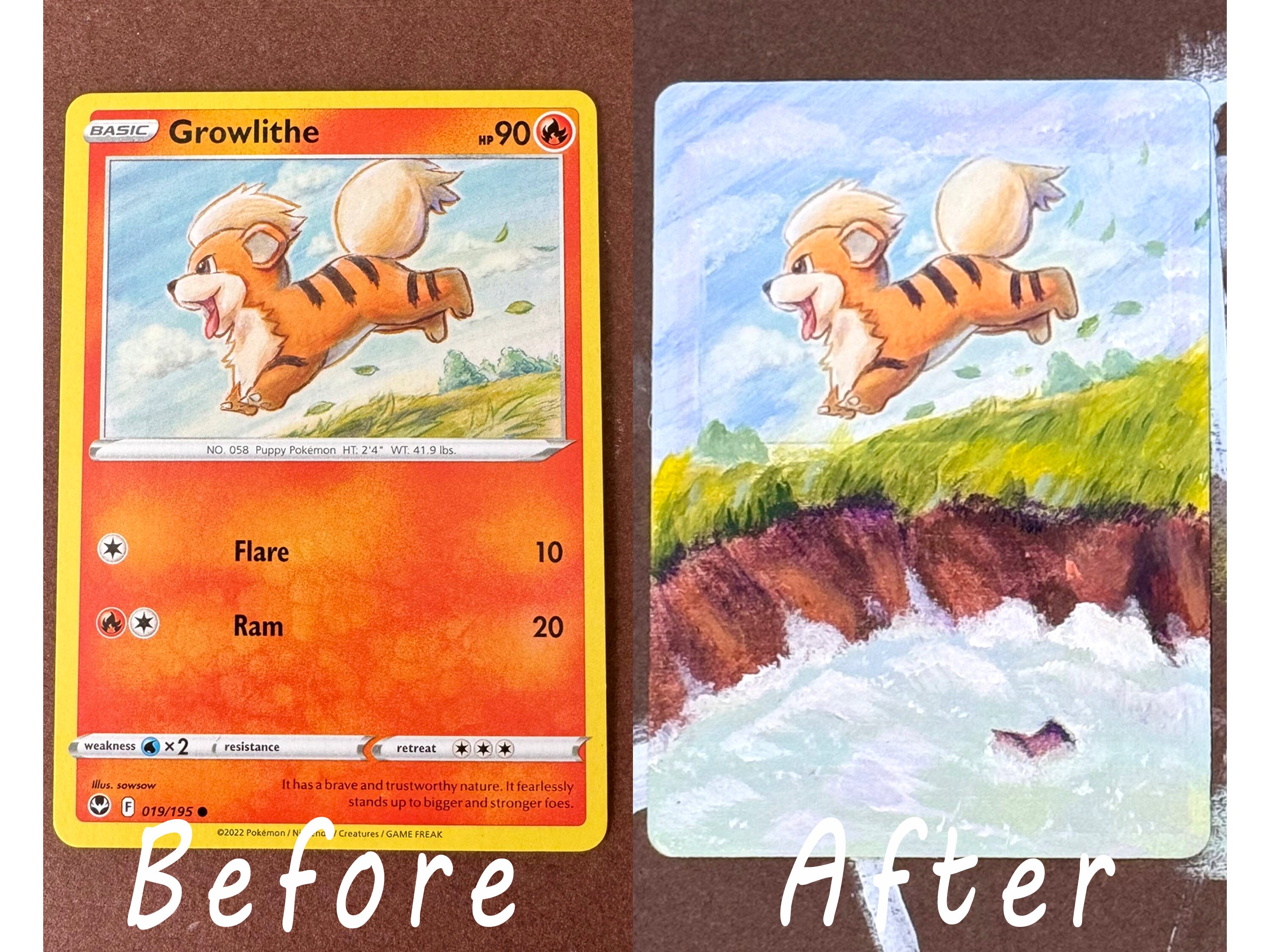 CUSTOM COMMISSION Hand-painted Pokemon Cards, Altered Pokemon Cards ...