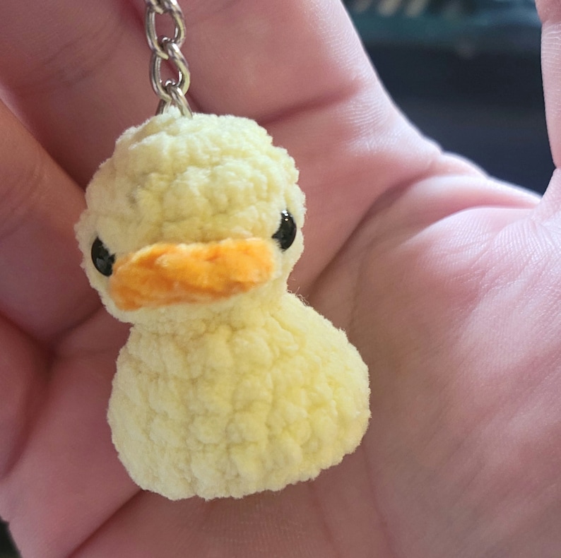 RUBBER DUCKY KEYCHAIN Handmade Keychain Cute Rubber Duck Plush Ducky ...