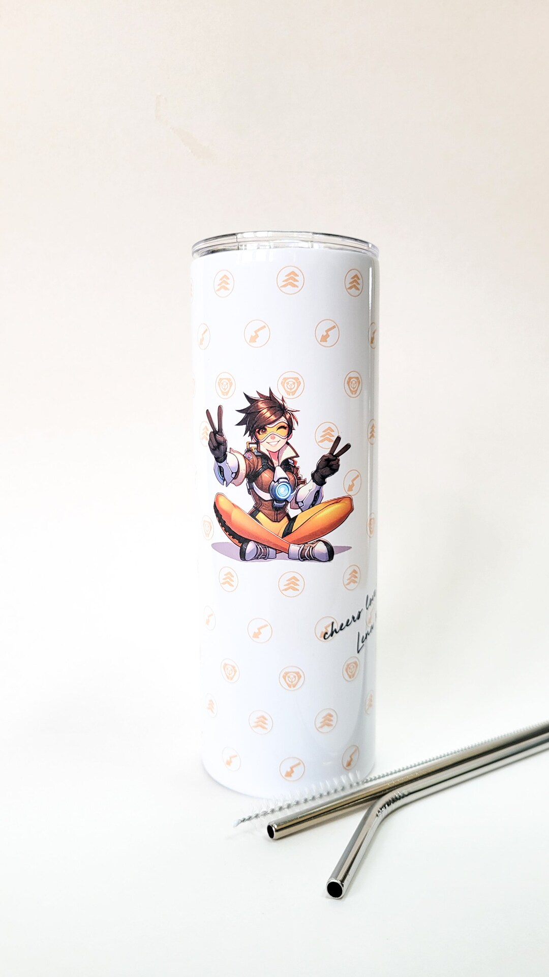 Overwatch Tracer Lena Oxton Hot Cold 20oz Stainless Steel Tumbler Set ...