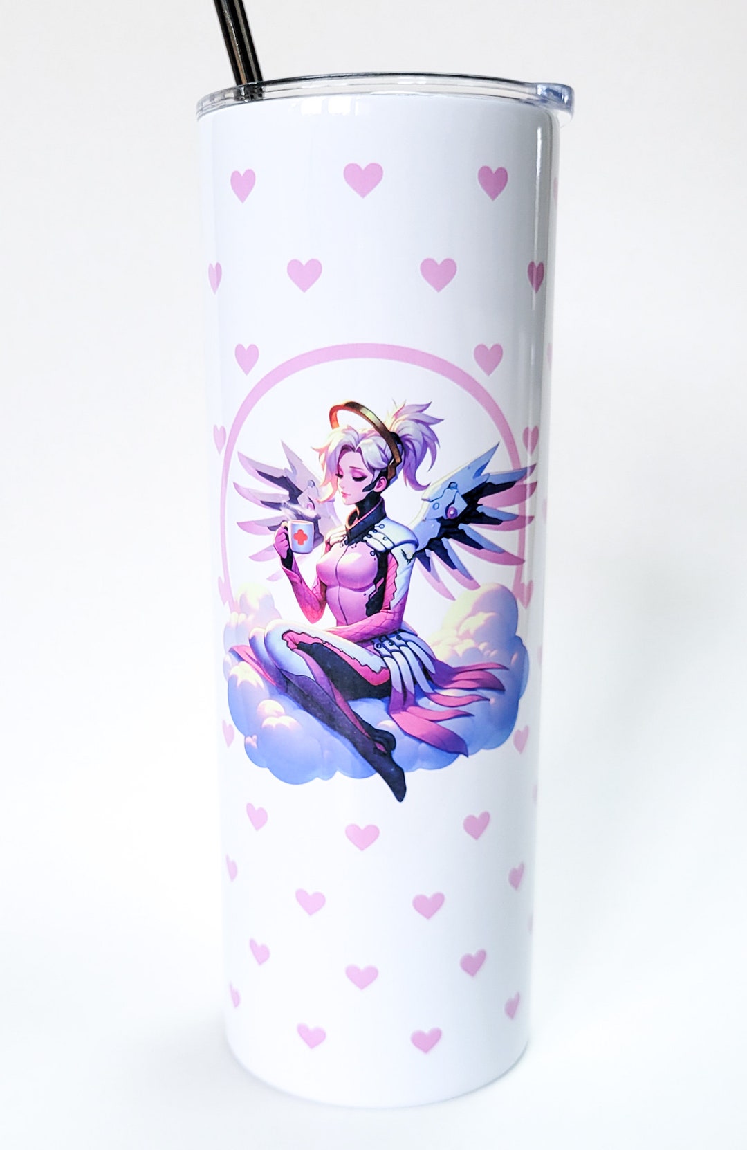 Overwatch Mercy Angela Zeigler Hot Cold 20oz Stainless Steel Tumbler ...