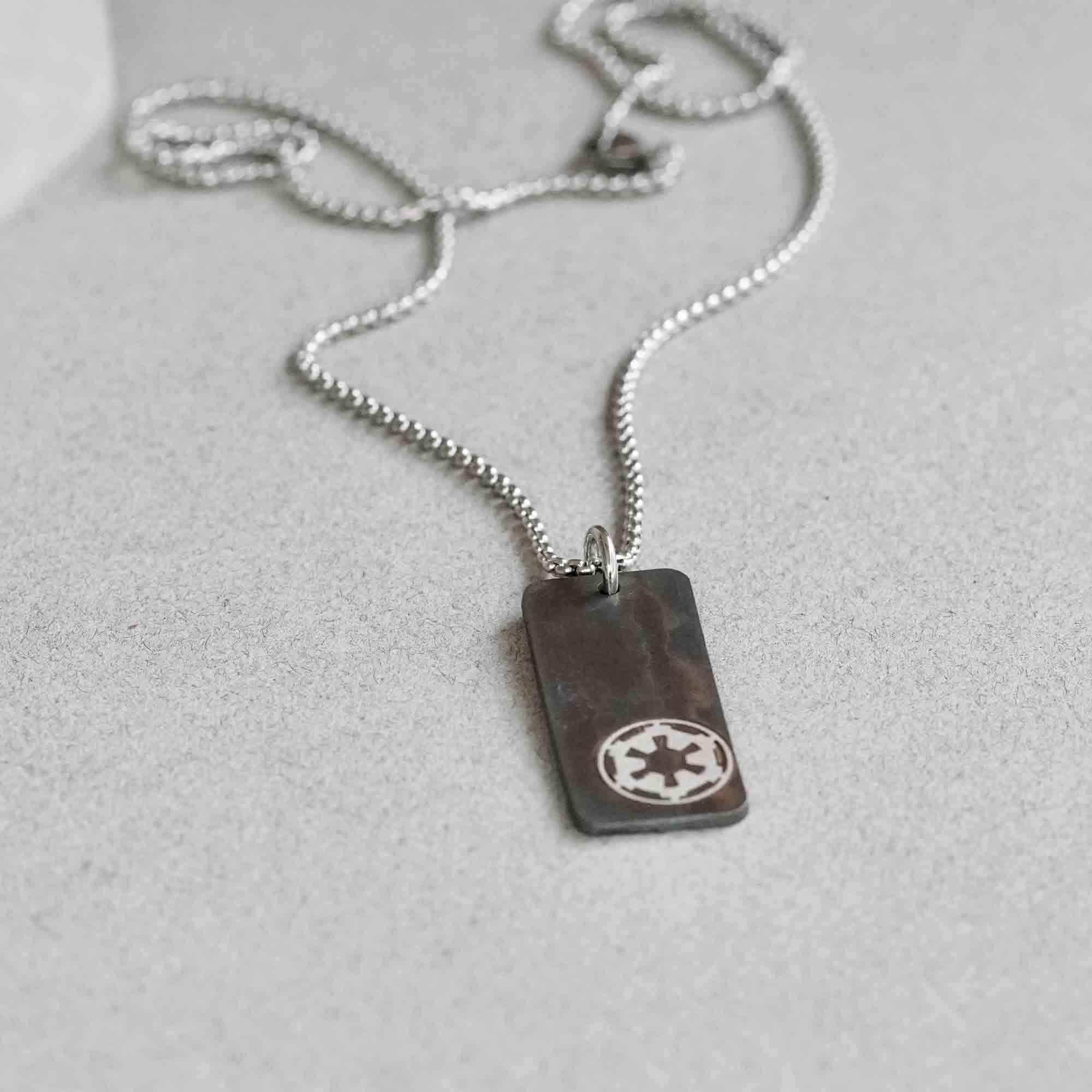 Galactic Empire Necklace Imperial Crest Pendant Star Wars Gift - Etsy