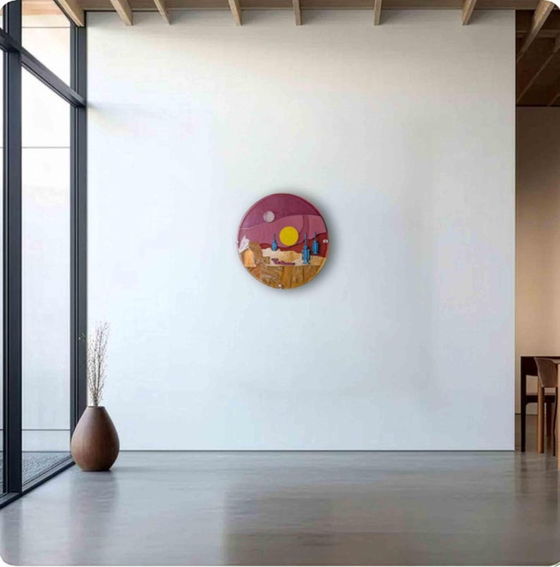 Star Wars Tatooine Binary Sunset Wall Art – Large Fused Glass ...