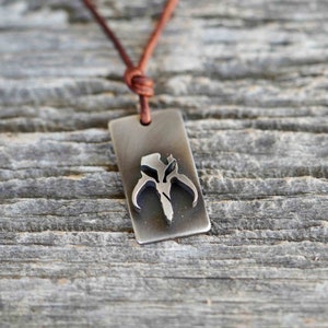 Mandalorian Mythosaur Skull Necklace, Star Wars Fan Art Stainless Steel ...