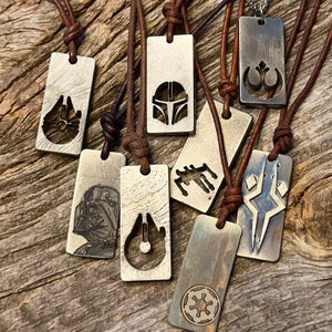 Mandalorian Mythosaur Skull Necklace, Star Wars Fan Art Stainless Steel ...