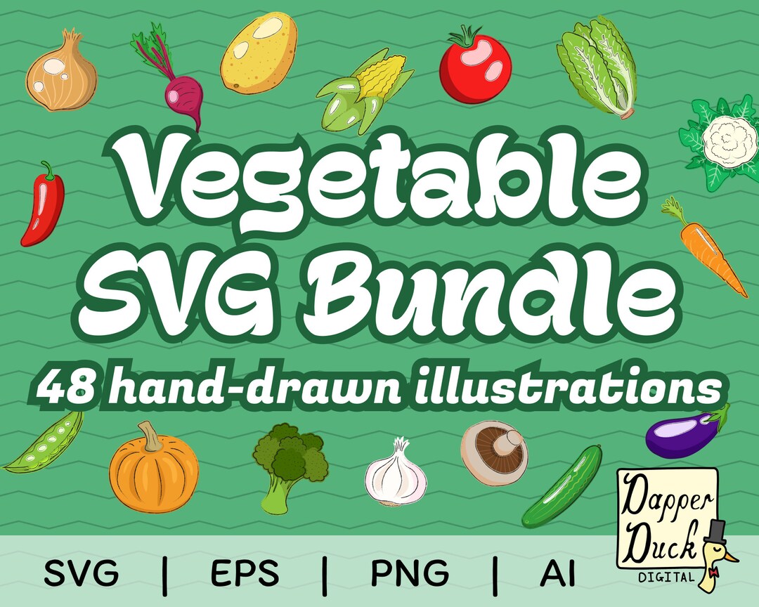Vegetables Clipart Bundle 48 Vegetable Png Files Vegetable - Etsy