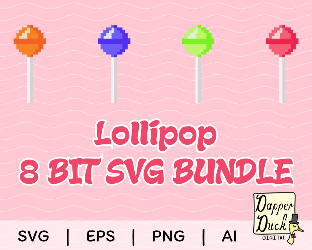 Lollipop SVG Bundle 8 Bit Candy 4 Unique Hand-drawn - Etsy
