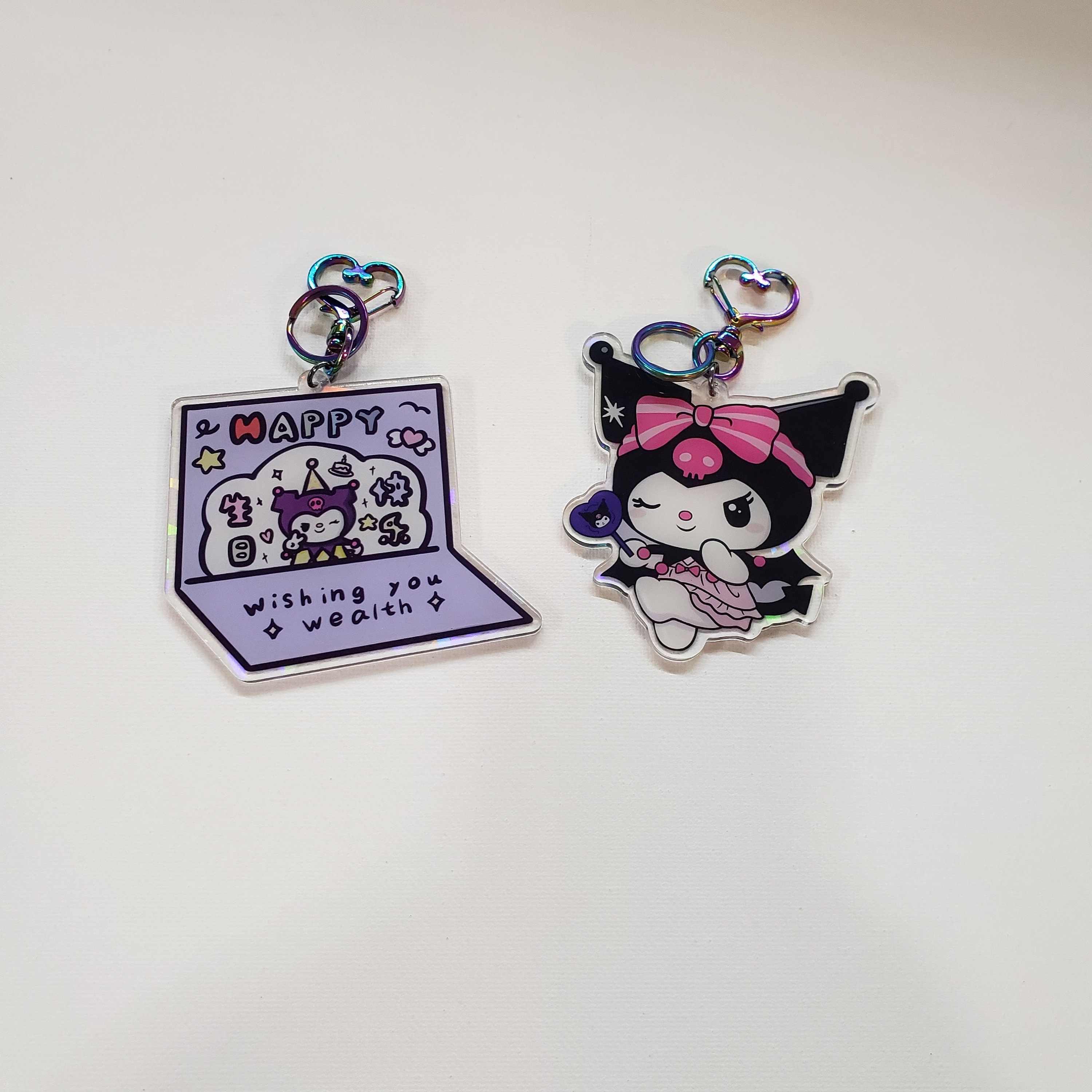 Kuromi クロミ, Sanrio Acrylic to Use as Keychain, Phone Charm, Backpack ...