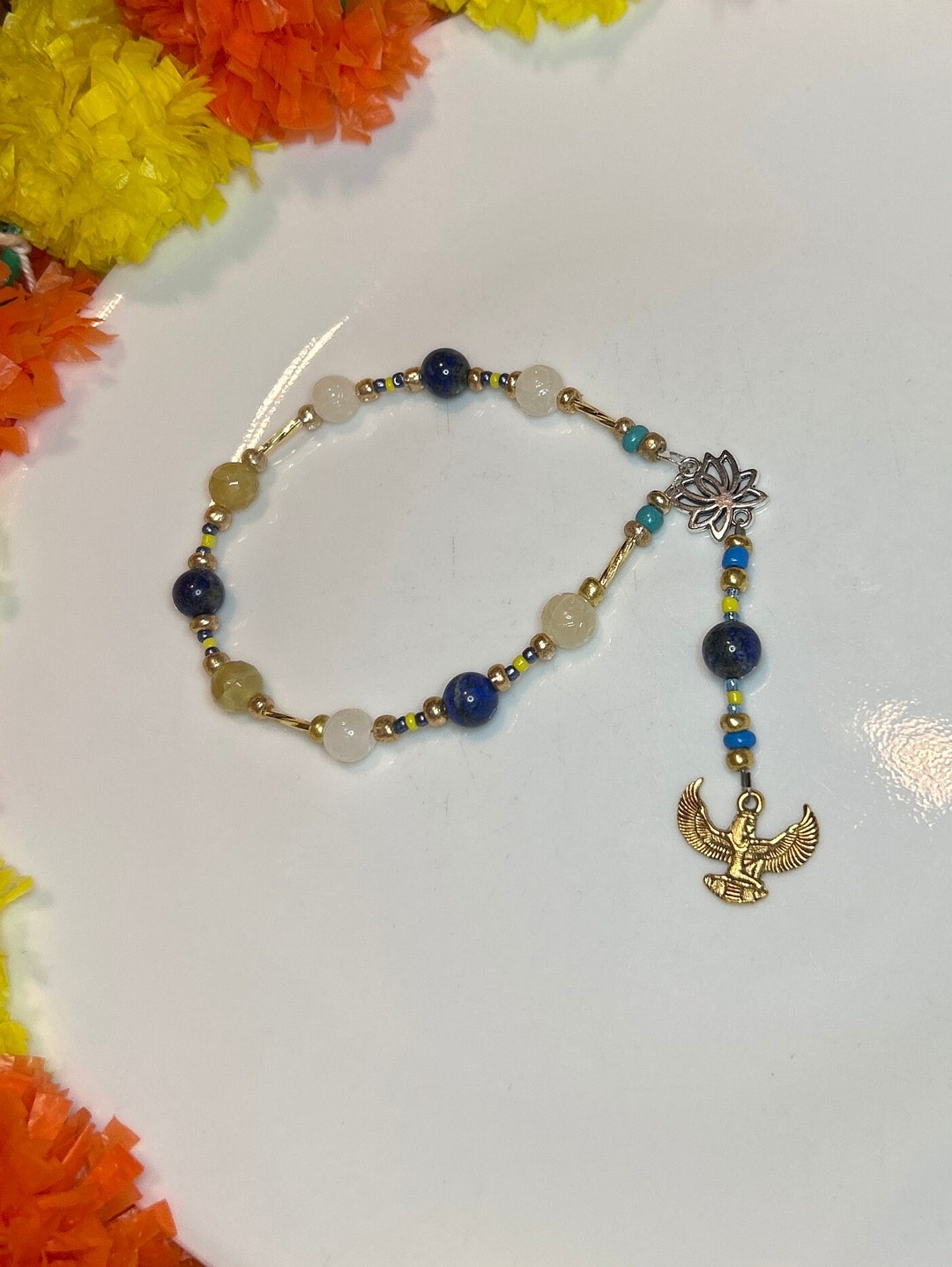 Small Asetisis Prayer Beads: Kemetic Goddess of Rule, Magic, Motherhood ...