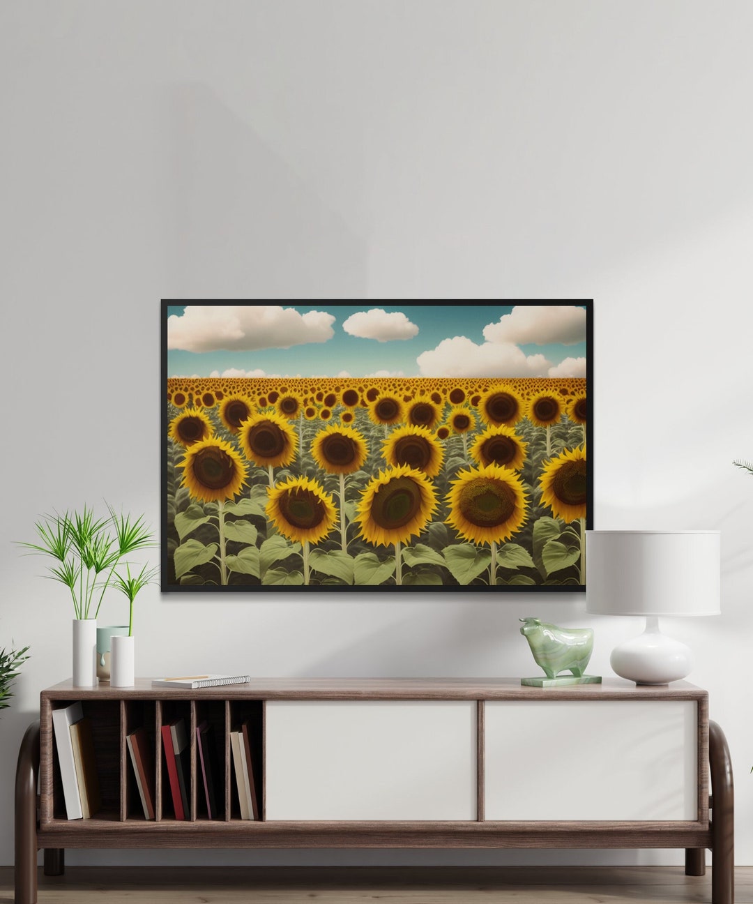Digital Art | Stylized Field of Sunflowers | Wall Art | Instant ...