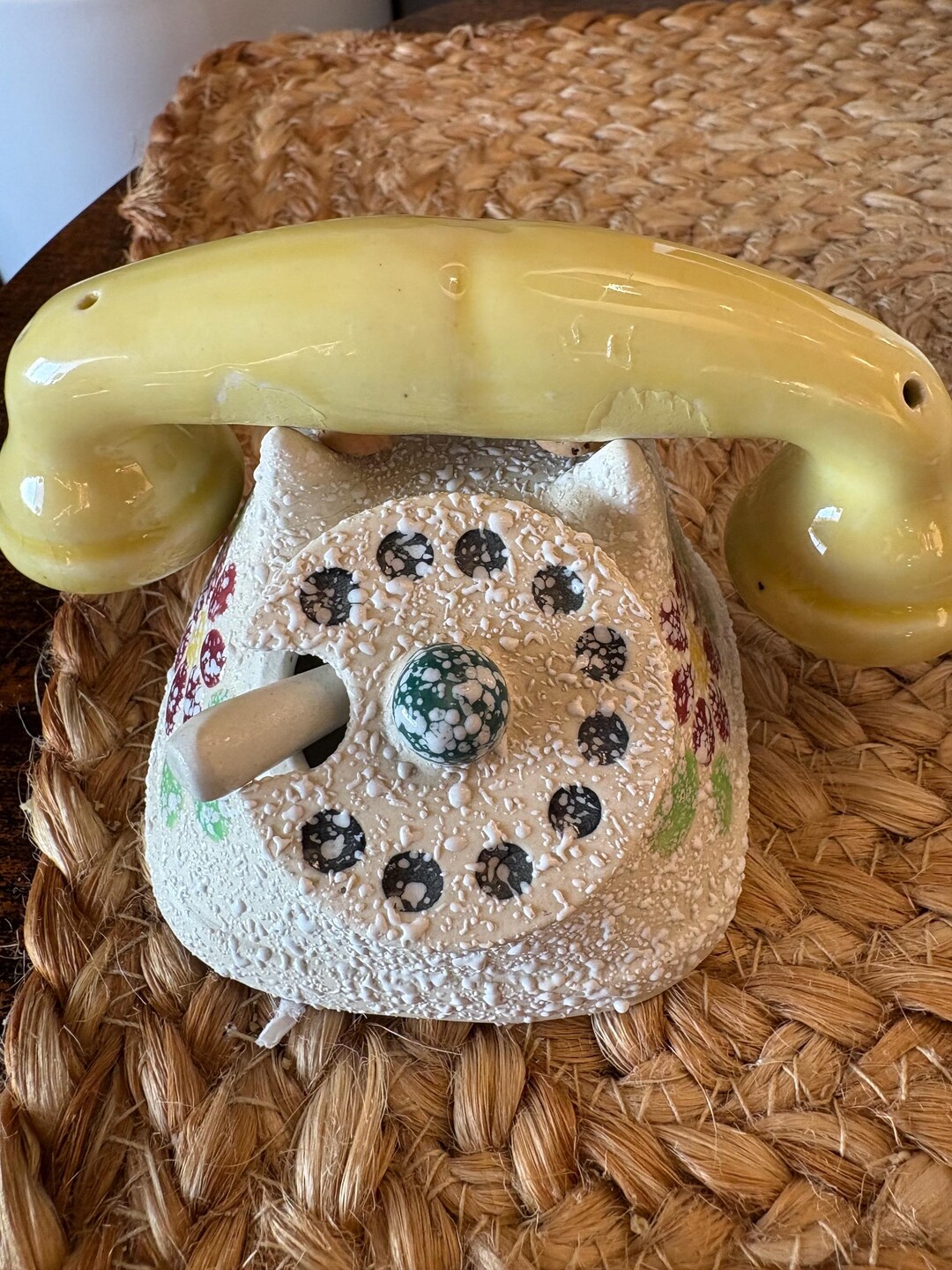 Vintage Rotary Dial Telephone Salt and Pepper Shaker With Mustard Pot ...
