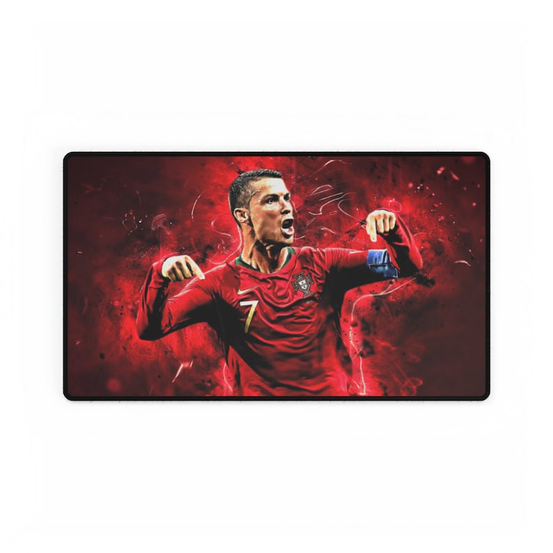 Cristiano Ronaldo Desk Mat, Ronaldo Mouse Pad, Gaming Mouse Pad, Custom ...