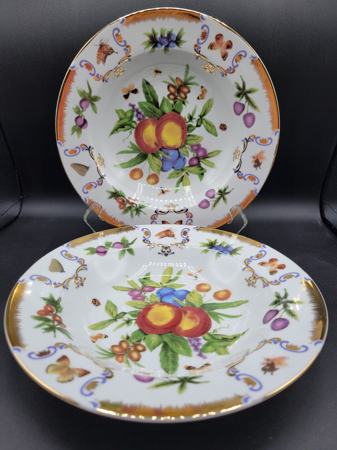 Vintage I. Godinger & Co. Bee and Butterfly Bowls set of 2 - Etsy
