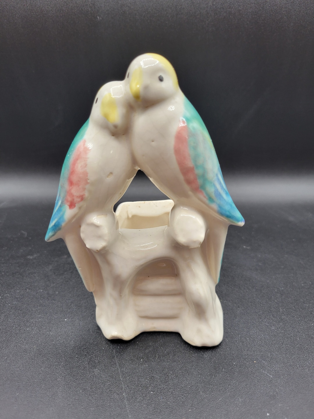 Vintage Morton Pottery Parakeet Love Birds Planter - Etsy