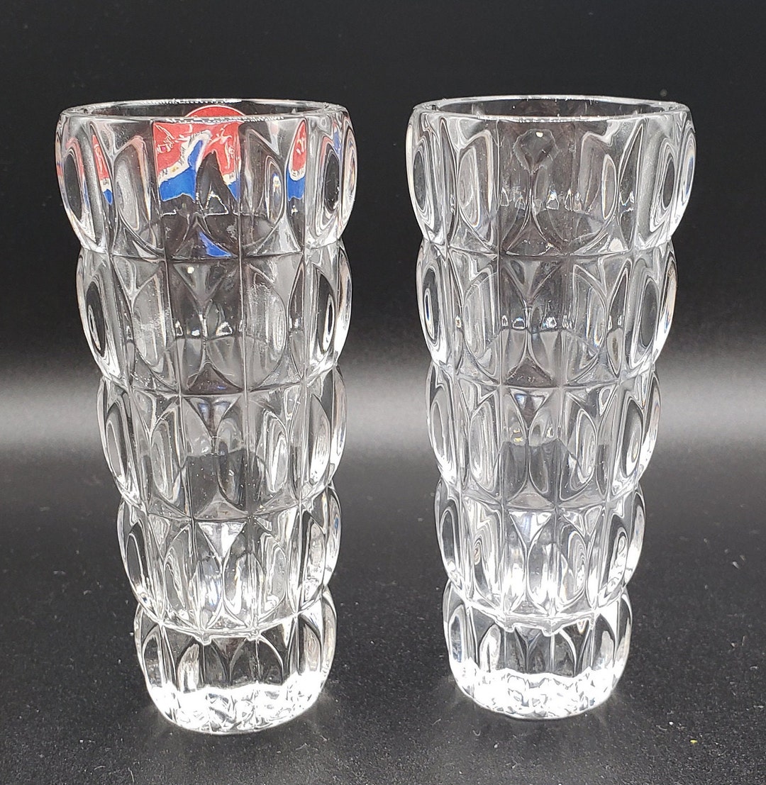 Vintage Fostoria American Lead Crystal Bud Vases - Etsy