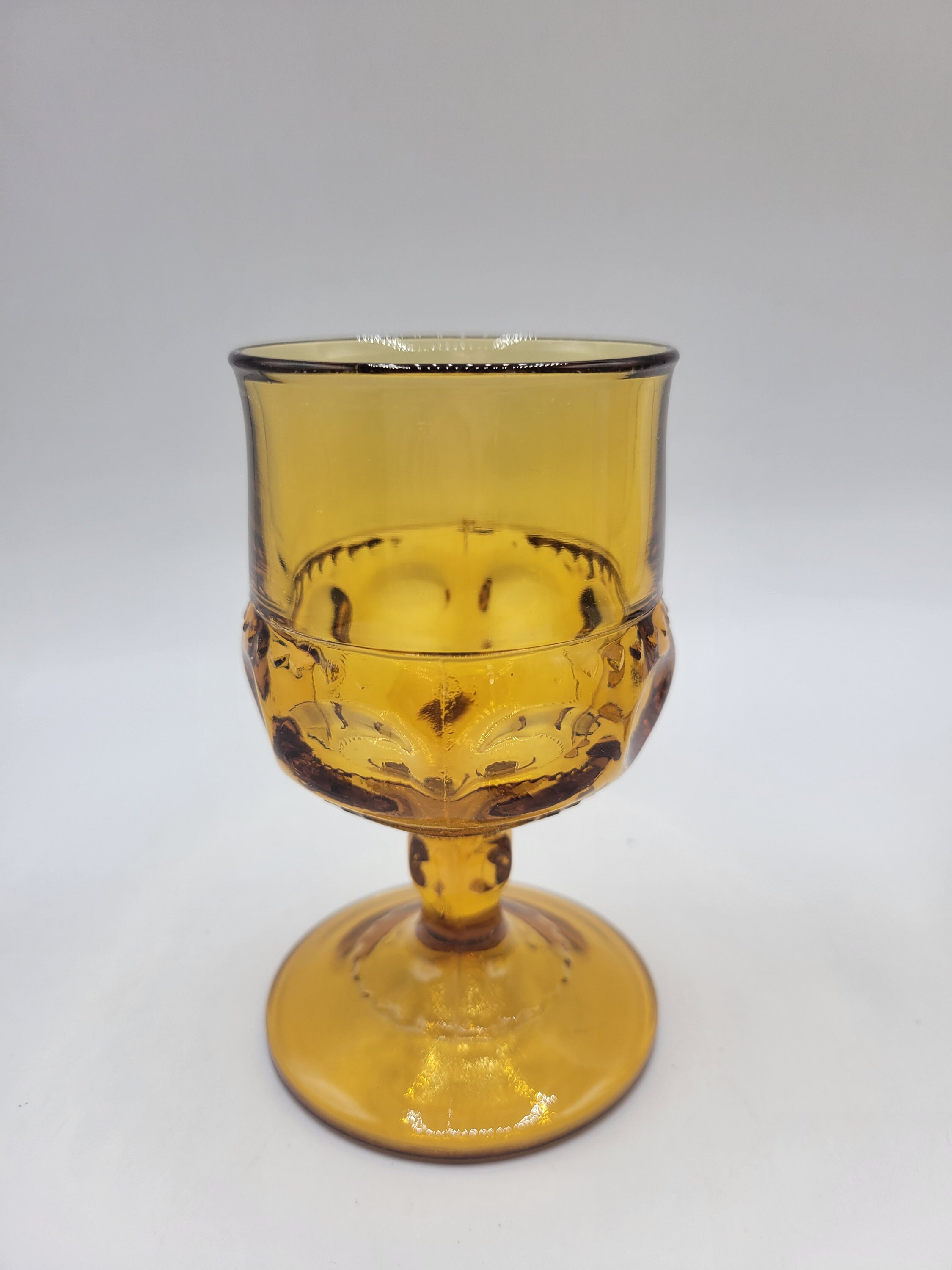 Vintage Indiana Glass Kings Crown Thumbprint Goblets Set of 4 - Etsy