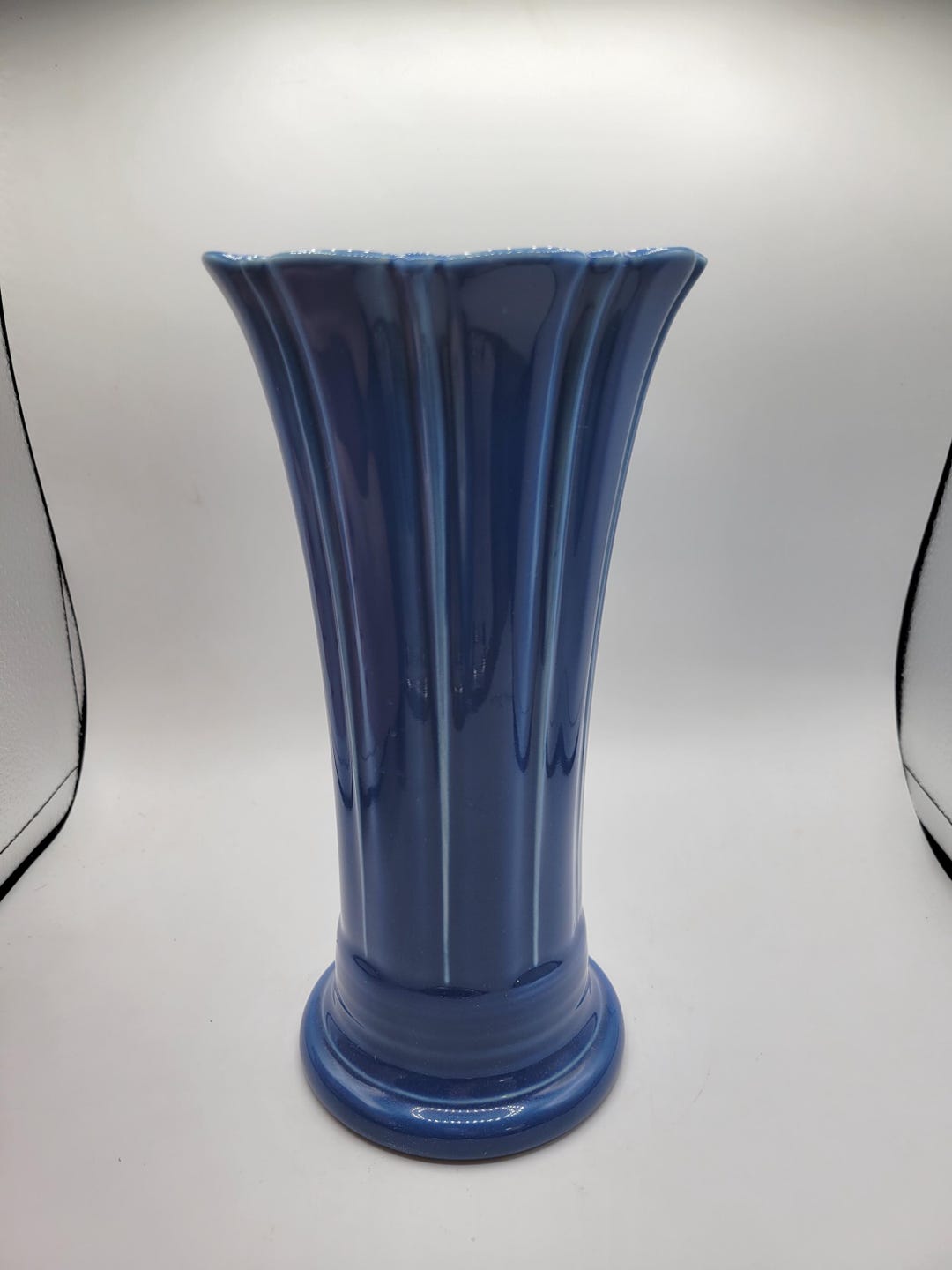 Vintage Fiestaware Medium Vase (9 5/8") Lapis Blue - Etsy