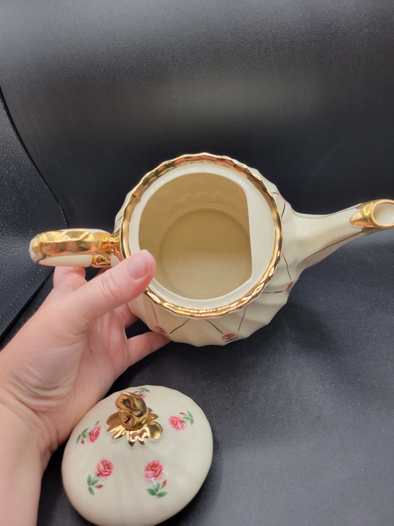 Vintage Stadler Rosebud Tea Set Teapot, Creamer & Sugar - Etsy