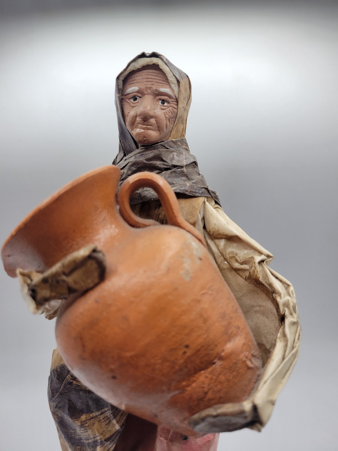 Vintage 1970's Mexican Folk Art Paper Mache Woman With Large Vase - Etsy