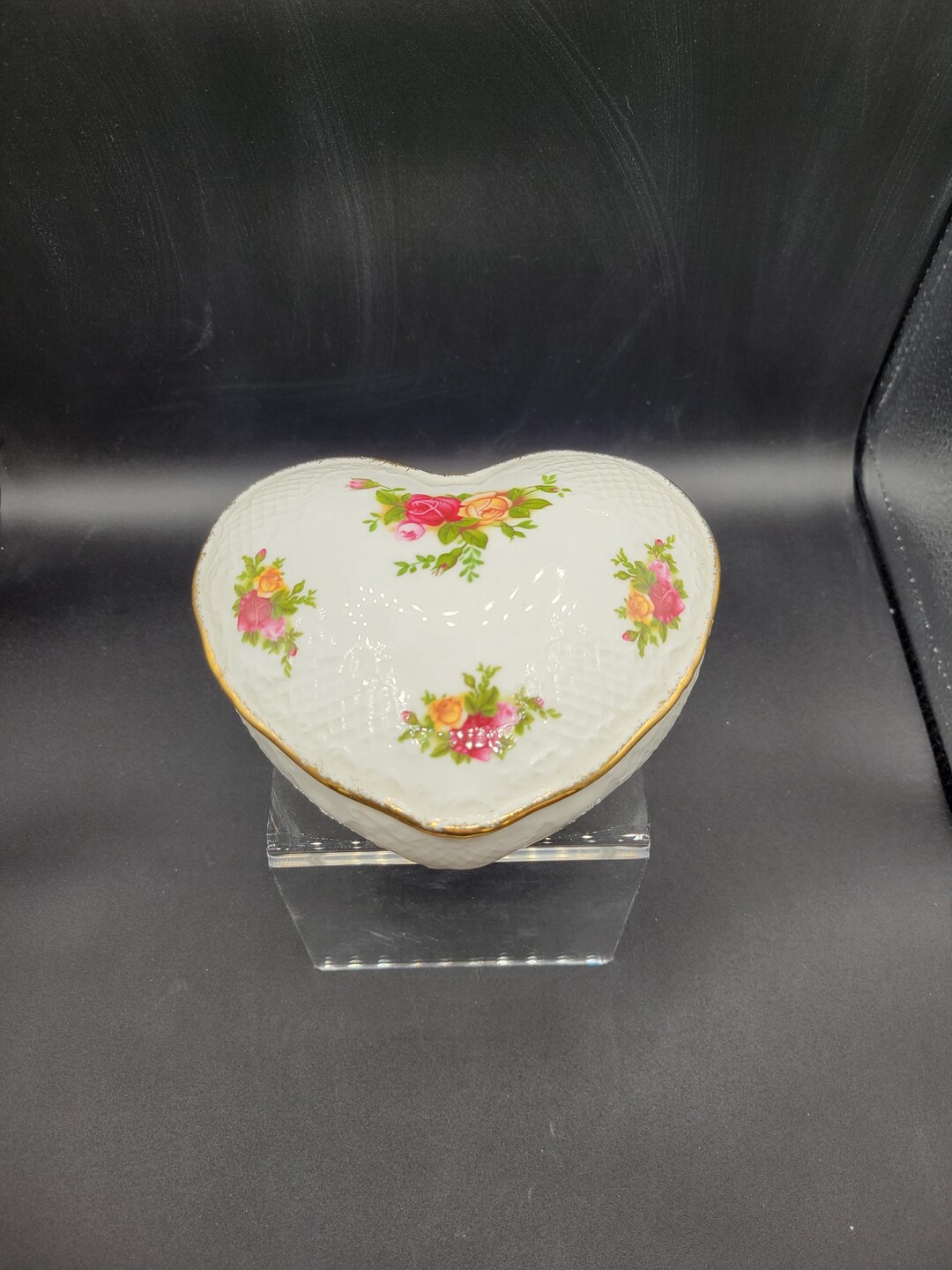 Vintage Royal Albert Old Country Roses Heart Trinket Dish - Etsy