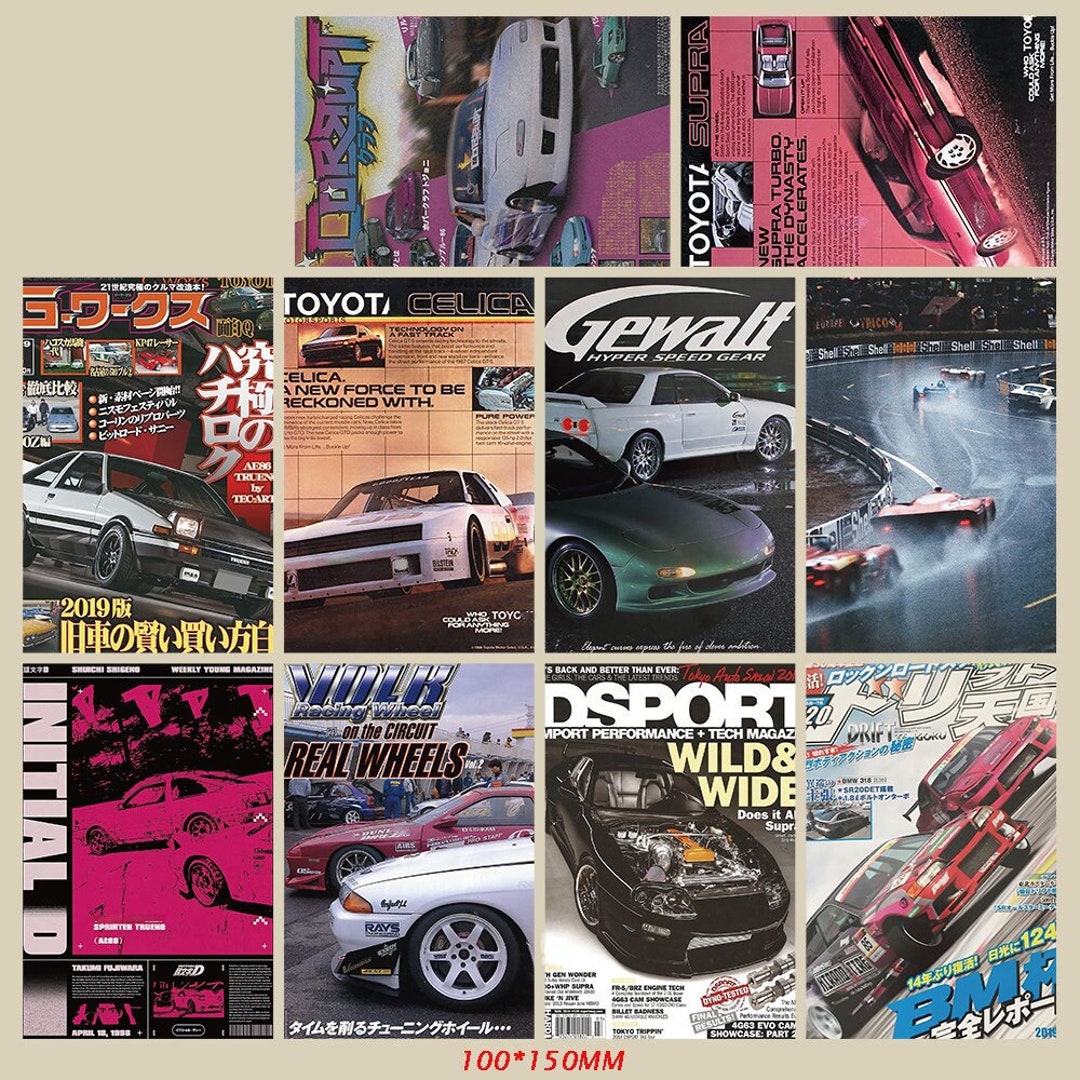 JDM Car Mini Poster Set 103050 Pieces - Etsy Canada