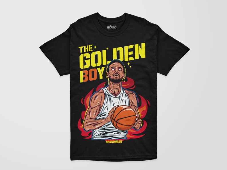 Editable the Golden Boy T-shirt Design PSD Ready to Print Poster Wall ...