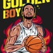 Editable the Golden Boy T-shirt Design PSD Ready to Print Poster Wall ...