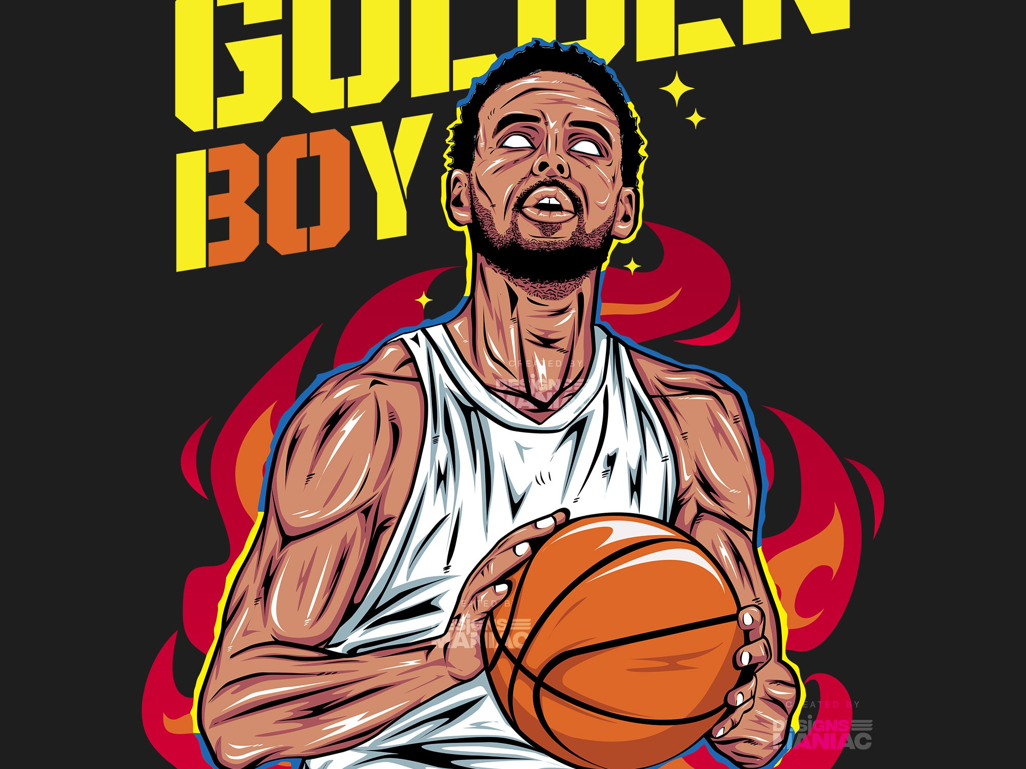 Editable the Golden Boy T-shirt Design PSD Ready to Print Poster Wall ...