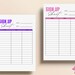 Editable Sign up Sheet Template, Printable Sign in Sheet Bundle ...