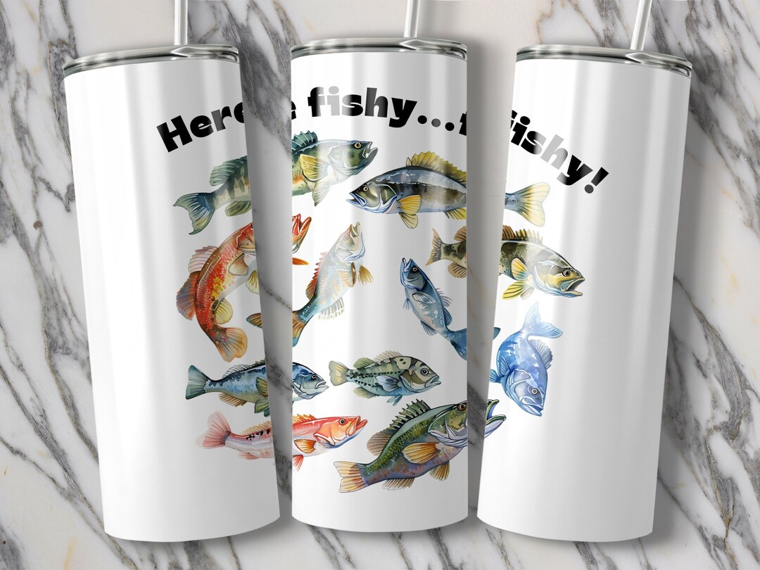 Colorful Bass Watercolor for 20oz Tumbler Wrap Design, Vintage ...