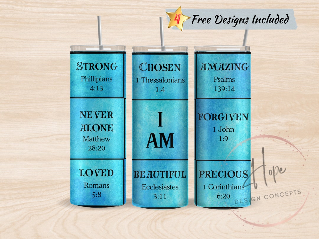 What I Am Through Gods Eyes 20 Oz Skinny Tumbler Sublimation Design ...