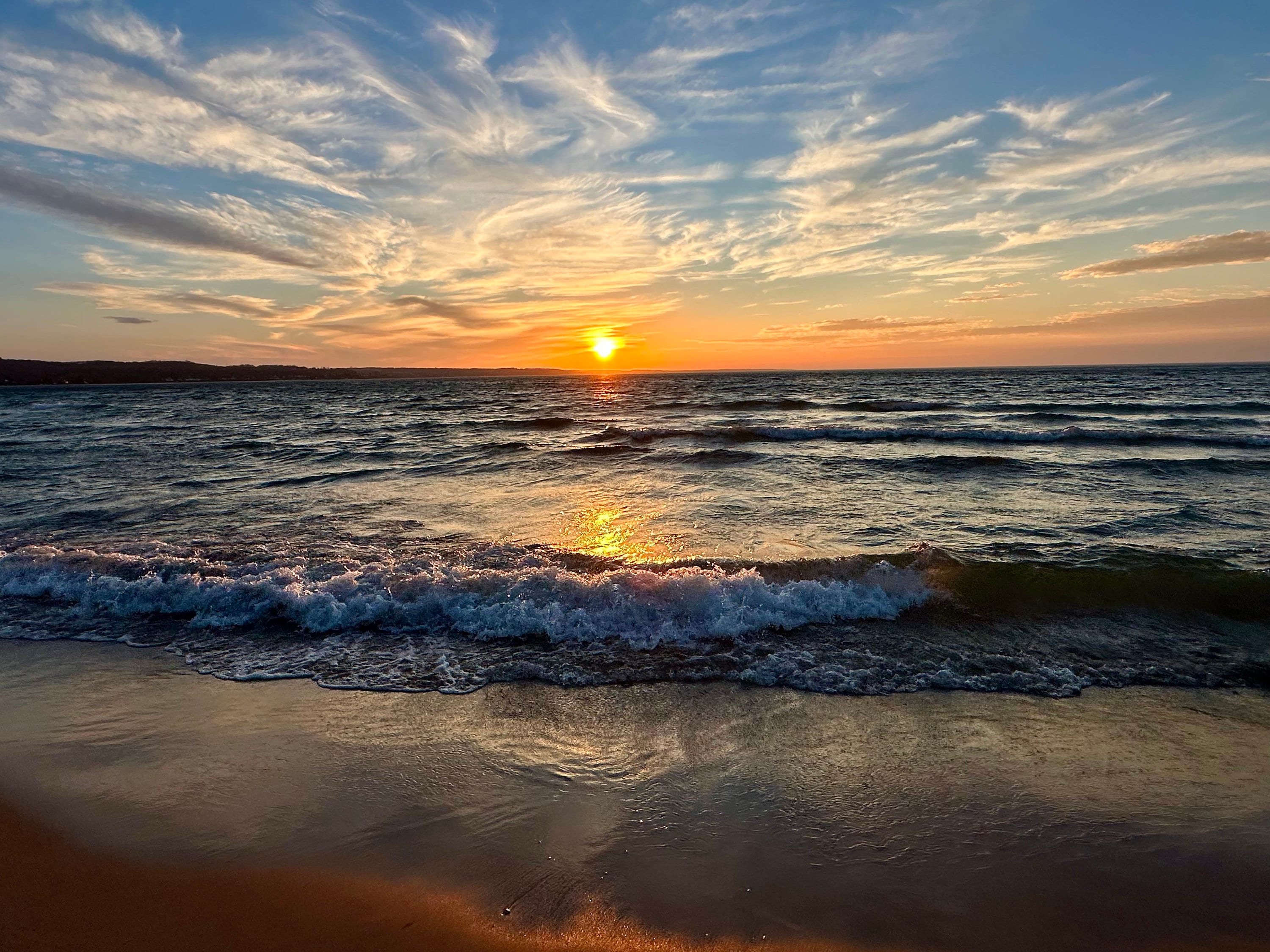 Sunset at Petoskey Beach, Michigan. - Etsy