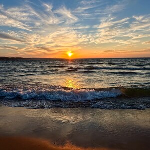 Sunset at Petoskey Beach, Michigan. - Etsy