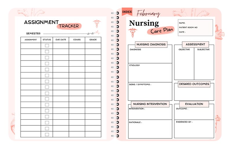 Nursing Digital Planner Onenote Undated Nursing School Planner Onenote ...