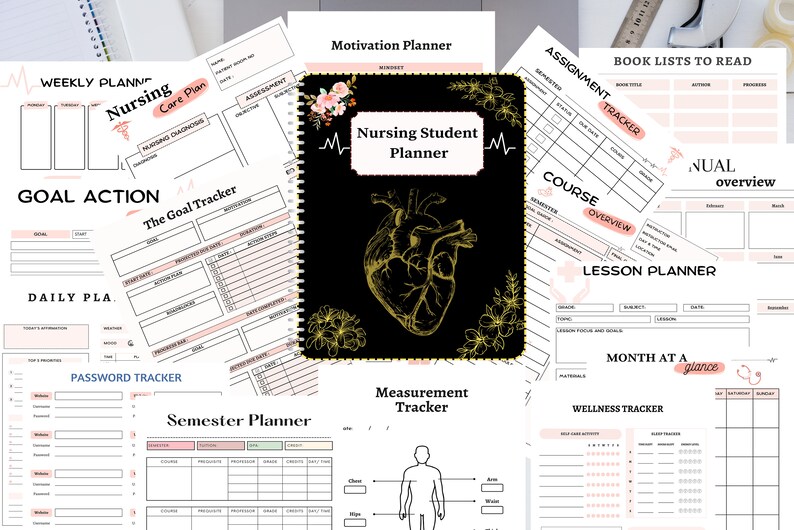 Nursing School Planner Printable ,nurse Notebook , Nursing Student ...