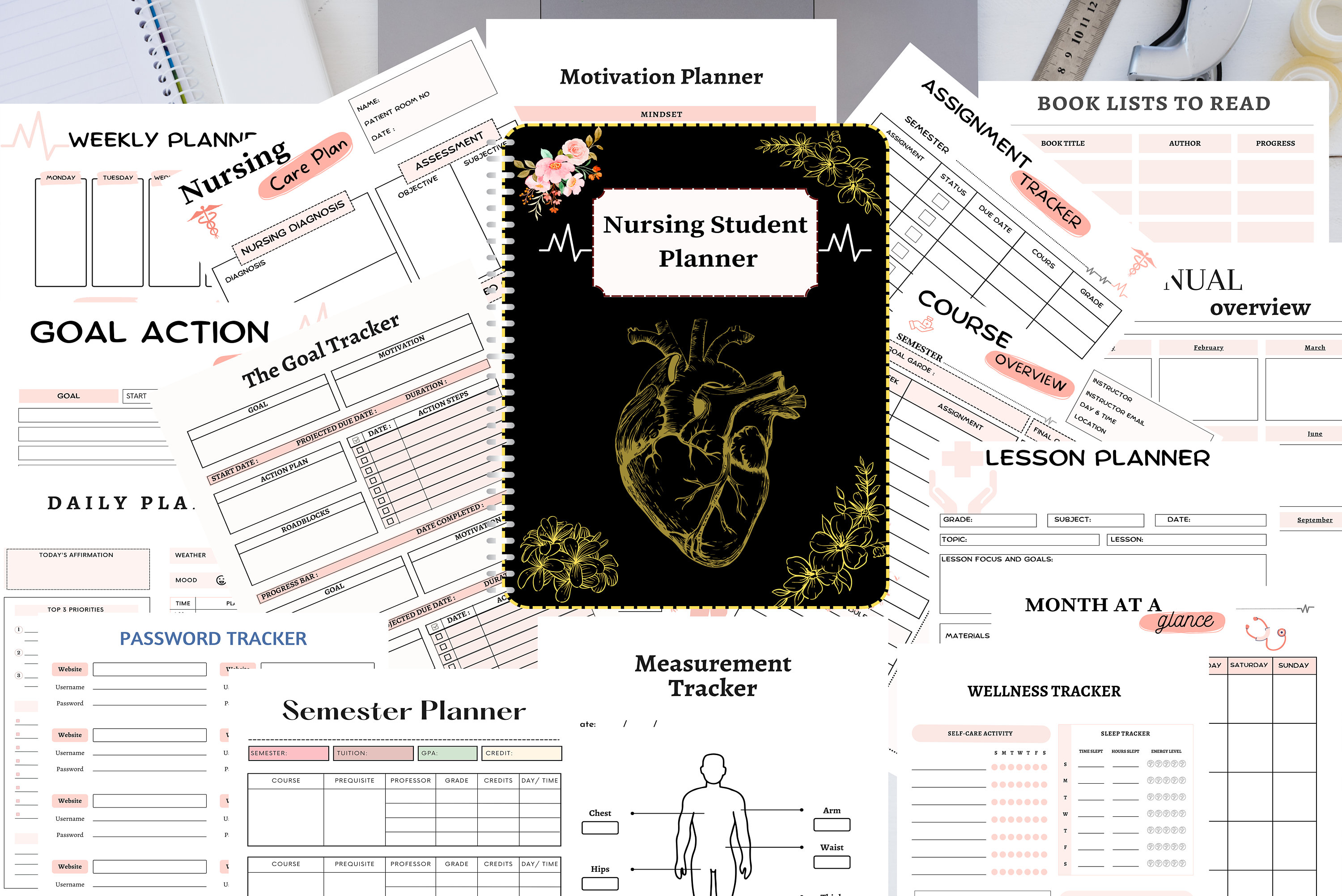 Nursing School Planner Printable ,nurse Notebook , Nursing Student ...