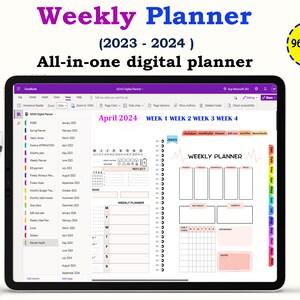 Onenote Digital Planner 2023-2024 – Stickers, Templates (digital ...