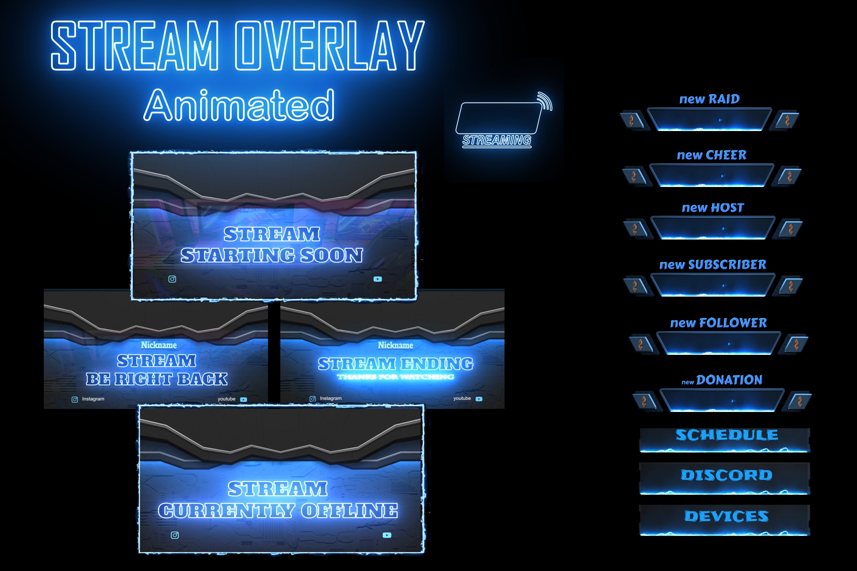 Valorant Twitch Overlay OVERLAYS Stream Animated Animated Alerts ...