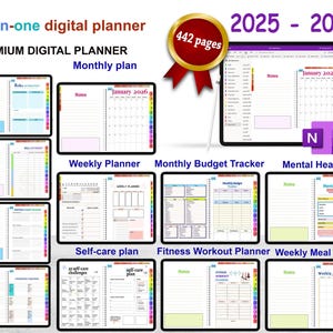 Onenote Digital Planner 2025- 2026, Hyperlinked Onenote Planner ...