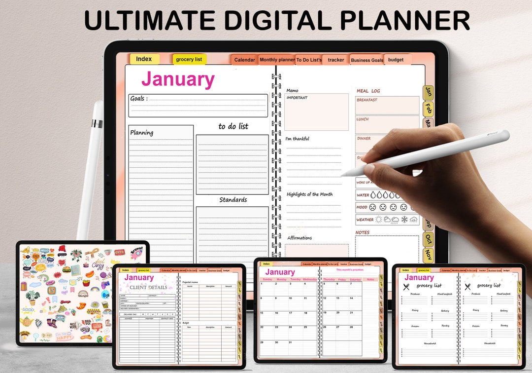Digital Planner 2023 Digital Planner Undated iPad Planner Goodnote ...