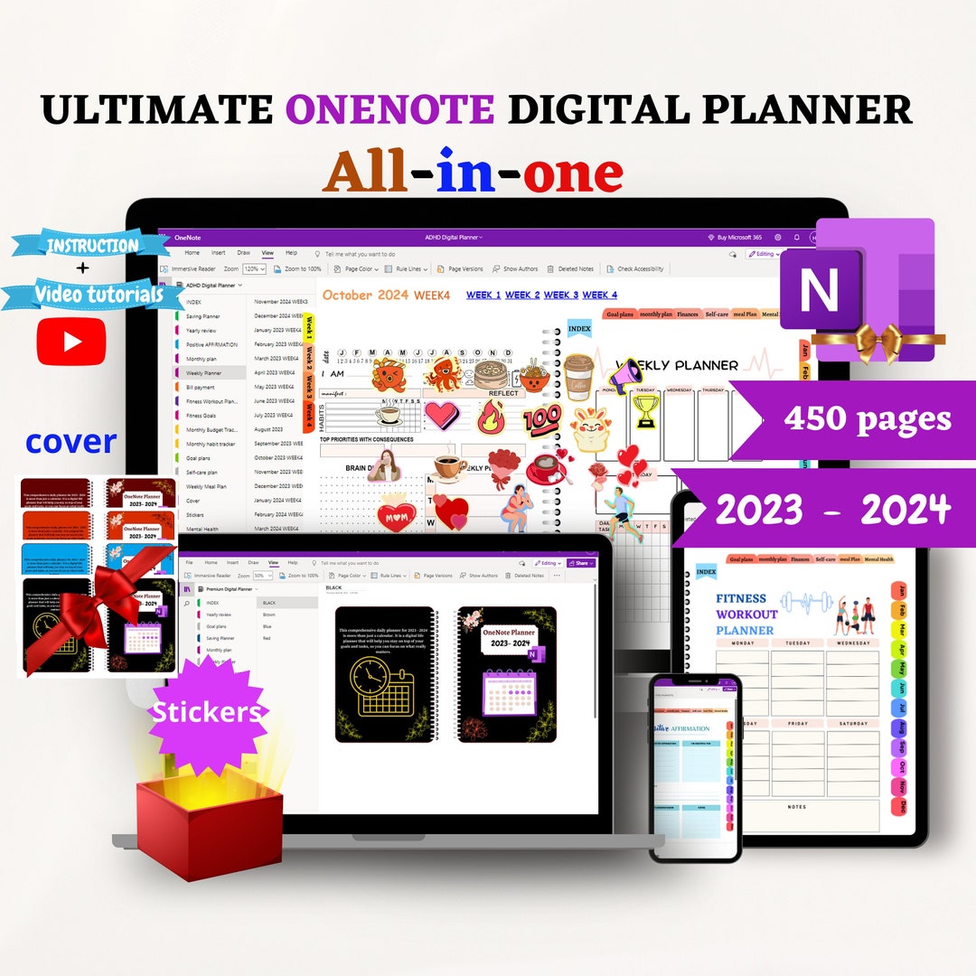 Onenote Digital Planner 2023 2024 , Hyperlinked Onenote Planner ... Onenote Digital Planner 2023 2024 , Hyperlinked Onenote Planner ...