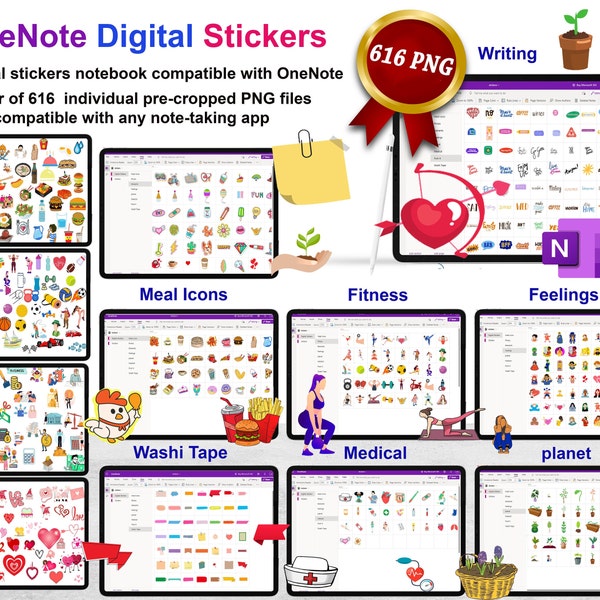 Onenote Stickers - Etsy