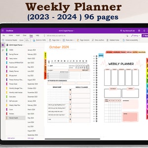 Onenote Digital Planner 2023-2024 – Stickers, Templates (digital ...